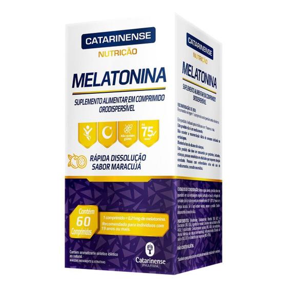Melaton Maracujá Orodispersível Catarinense 60 Cápsulas - Melatonina ...
