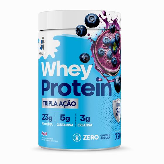 Melhor Whey Protein Health Whey 720g Tripla Ação Com Creatina ...