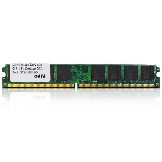 Memoria 2gb Ddr2 800 Cl 6 1.8V Desktop GT2G800L6D GTA - GTA Tech ...