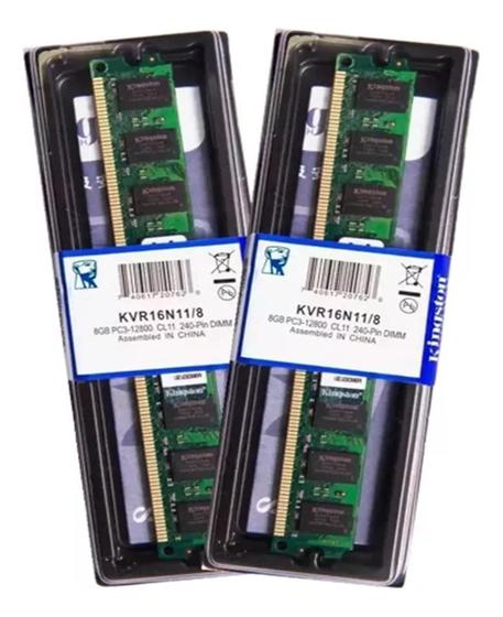 Memória Ddr3 8gb Kingston 1600mhz - Pc3-12800 Kvr16n11/8 Pc - Memória RAM - Magazine Luiza