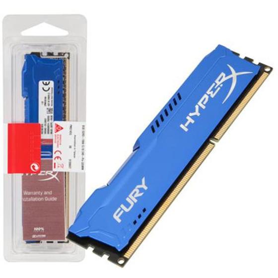 Memória HyperX FURY DDR3 8GB Azul, 1600Mhz, CL10, HX316C10F/8 - HyperX - Kingston - Memória RAM ...