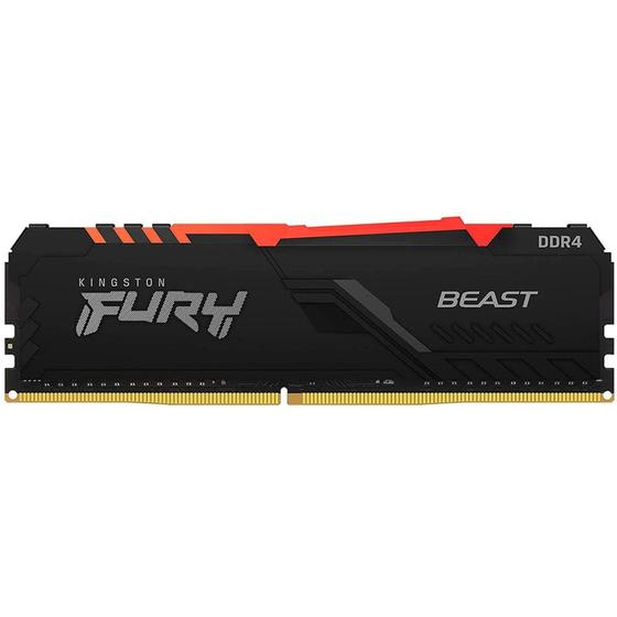 Memória kingston 16gb ddr4 3200mhz cl16 rgb fury beast kf432c16bb1a/16 ...
