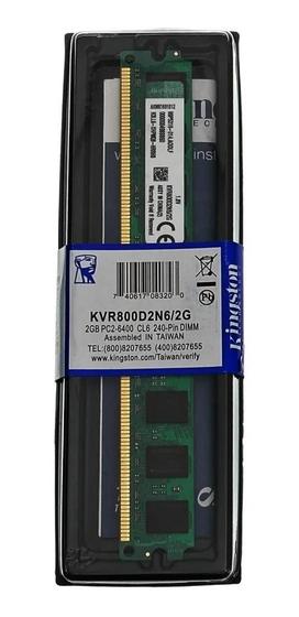 Memória Kingston Ddr2 2Gb 800Mhz Kvr800D2N6/2G Desktop Nfe - Memória RAM - Magazine Luiza