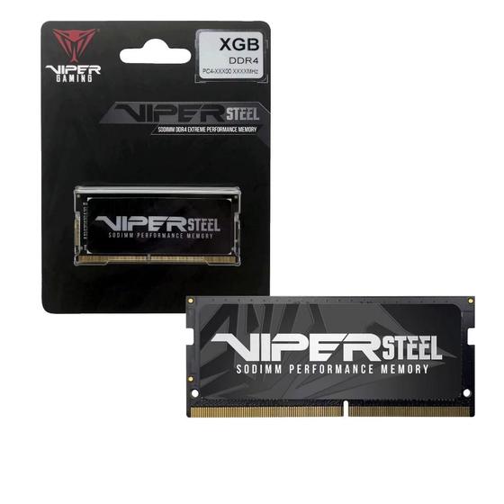 Memoria RAM 8gb Viper Steel Ddr4 SODIMM 3200mhz 1.2V Cinza - Patriot ...