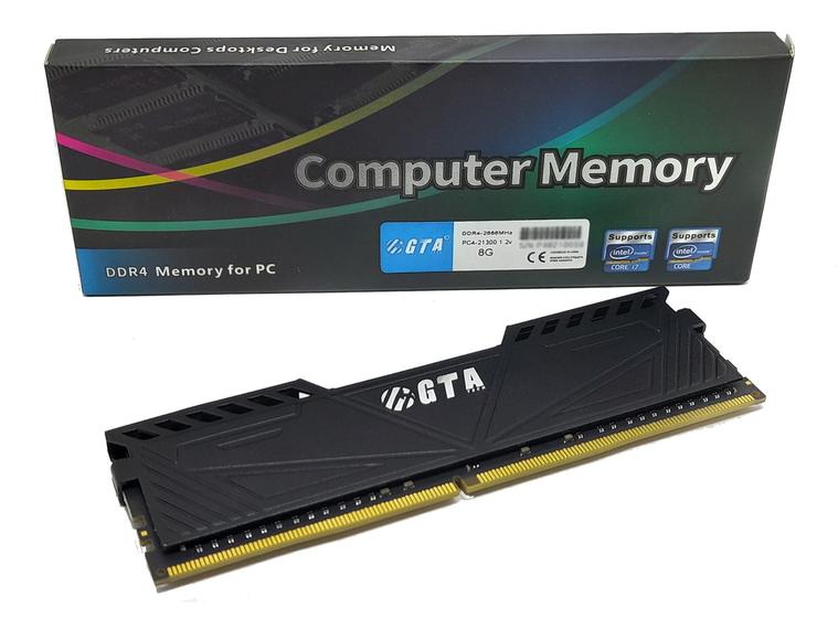 MEMÓRIA RAM DDR4 8GB 2666MHz DESKTOP GTA TECH C/ DISSIPADOR - Memória ...
