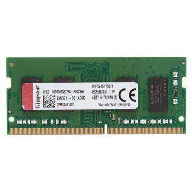 Memória RAM SODIMM DDR4 2400Mhz 4GB 1,2V 1Rx16 - Kingston KVR24S17S6/4 - Memória RAM - Magazine ...