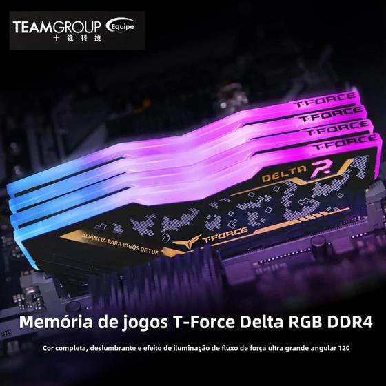 Memória RAM TEAMGROUP T-Force Delta RGB DDR4 - 8GB ou 16GB - 3200MHz ...