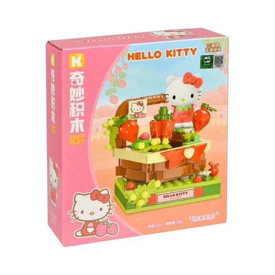 Meninas DIY Building Block Toys Sanrio Strawberry Town Hello Kitty ...