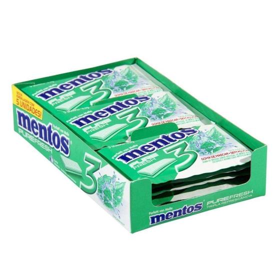 Mentos 3c pure fresh 15x8,5g spearmint - sem açucar - Chicletes e Gomas ...