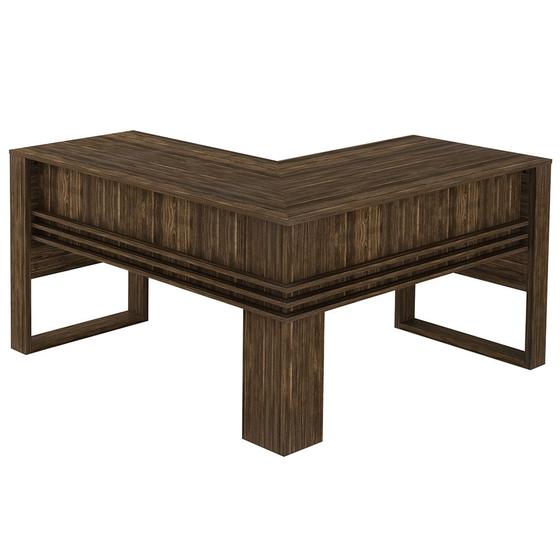 Mesa Angular para Escritório Home Office ME4145 MDP Nogal - Gran Belo ...