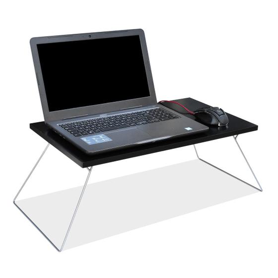 Mesa Apoio Notebook Café da Manhã Cama Sofá Pequim Preto - Romar - Mesa ...