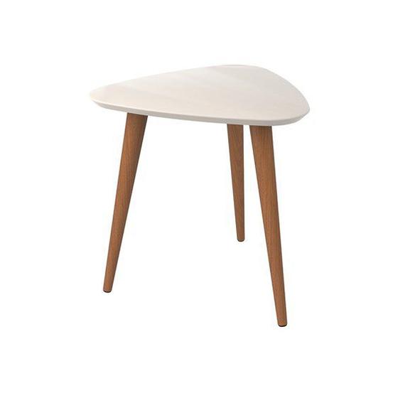 Mesa Cantos Lateral Triangular MDF Branca Pés Palito 45x55cm - FWB ...