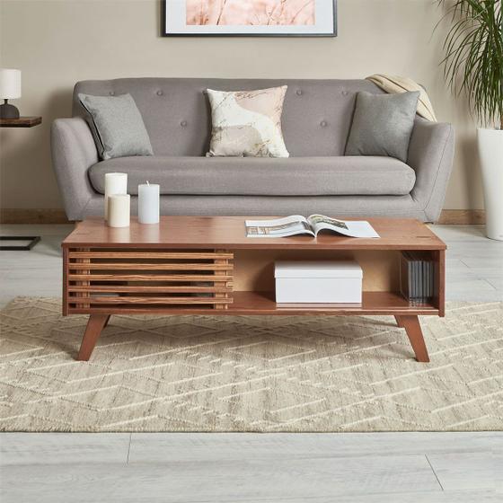 Mesa Centro Madeira 2 Portas de Correr Sean - IDIMEX - Mesa de Centro ...