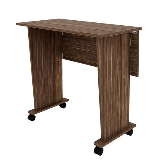 Mesa com rodizio para Escritório Home Office ME4117 MDP Nogal - Gran ...
