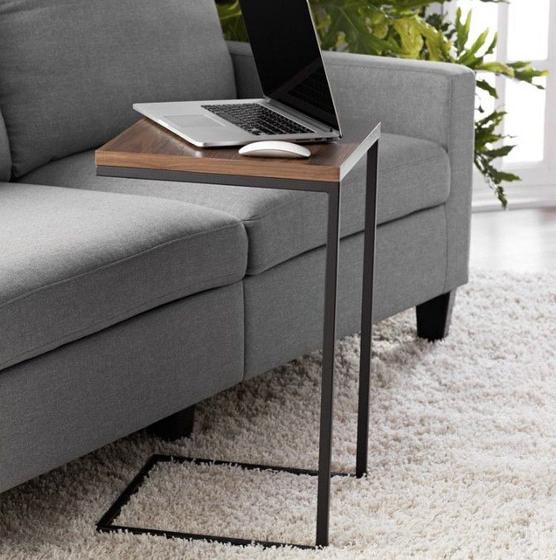 Mesa De Apoio Lateral Sofá Notebook Sala Ferro E Madeira 2695006510 ...