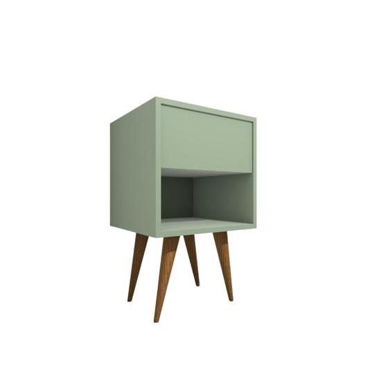 Mesa De Cabeceira Retro Verde Jade Mdf - Pés Palito - PlanCasa ...