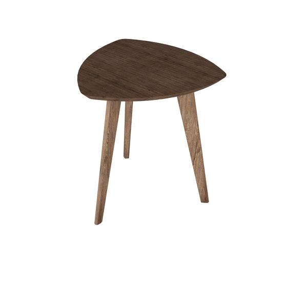 Mesa de Canto Triangular Maju Linea Brasil Castanho - Outros Móveis ...