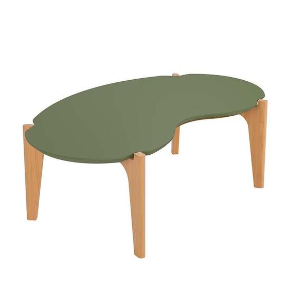 Mesa de Centro MDF Usinado Florida 105cm Lukaliam Verde Floresta/Freijo ...