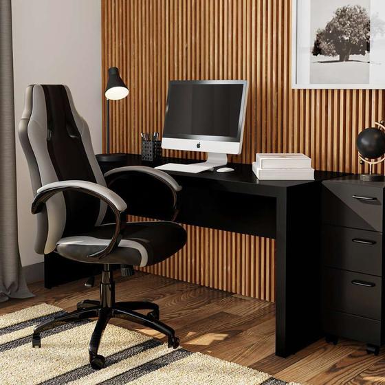 Mesa de Escritório Retangular Norman Preto - Mobly - Mesas para ...