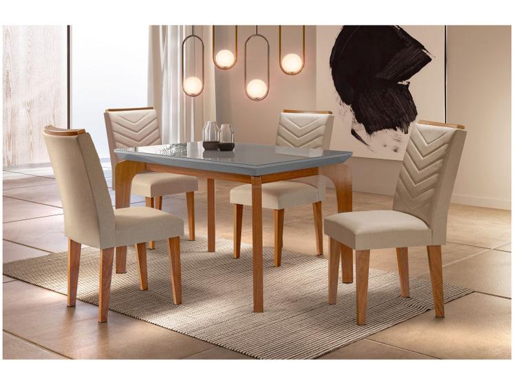 Mesa de Jantar 4 Cadeiras Retangular - Turim e Imbuia Rufato Londrina ...