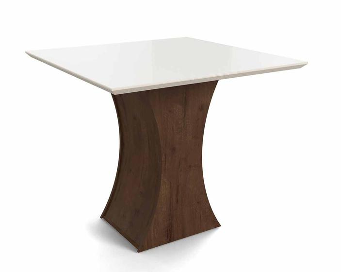 Mesa de Jantar Gabrielle 4 lugares Madero Noce com Off White - Lukaliam ...