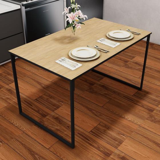 Mesa De Jantar Industrial Freijó 135 cm - ABEFLEX - Outros Móveis ...