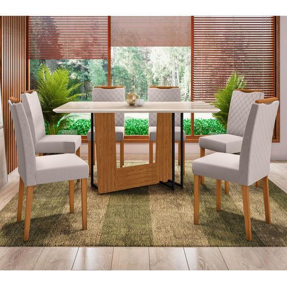 Mesa de Jantar Munique 1,60 com 6 Cadeiras Munique New Ceval - Outros ...