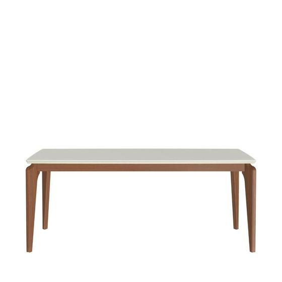 Mesa de Jantar para 6 Lugares New Lauren 180 cm Natural c/ Off White ...