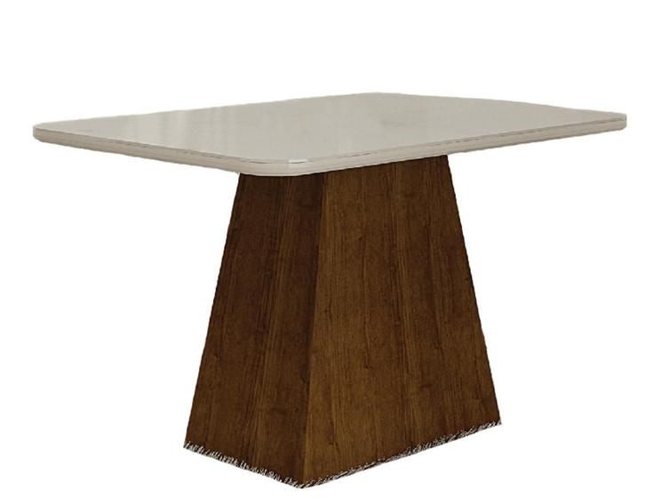 Mesa de Jantar Slim Retangular Tampo MDF/Vidro 160cm Pampulha New ...