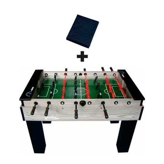 MESA DE PEBOLIM TOTÓ Varão Embutido, Bonecos de Alumínio COR TITANIUM ...