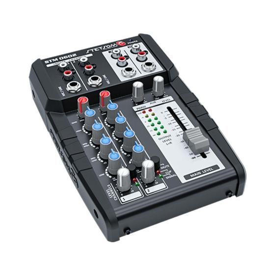 Mesa de Som 12v Stetsom STM0602 2 Canais 4 Bandas de Equalização - Mesa ...