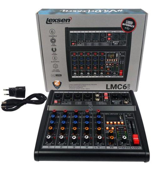 Mesa De Som 6 Canais Lmc6 Lexsen Interface Bt/usb/48gravação - Mesa de ...