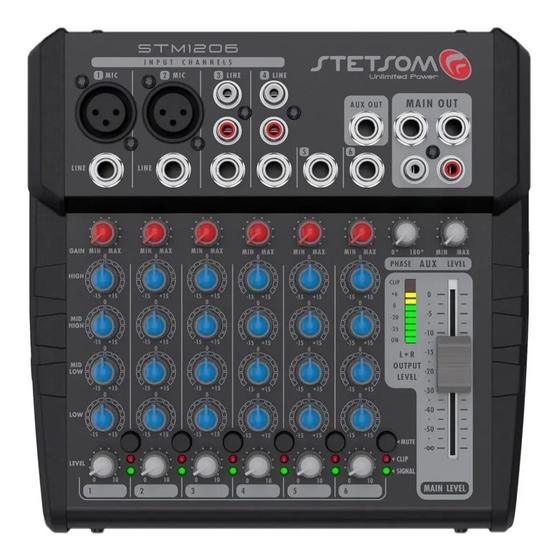 Mesa De Som Automotiva Stetsom Stm1206 Stereo 12v 6 Canais - Mesa de ...