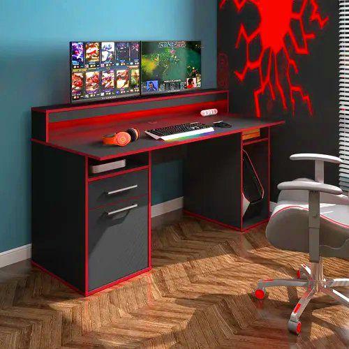 Mesa Gamer com Luz de LED Yescasa - Mesas para Escritório - Magazine Luiza