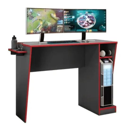 Mesa Gamer Com Suporte Para CPU Cyber JCM - JCM MOVELARIA - Mesa Gamer ...