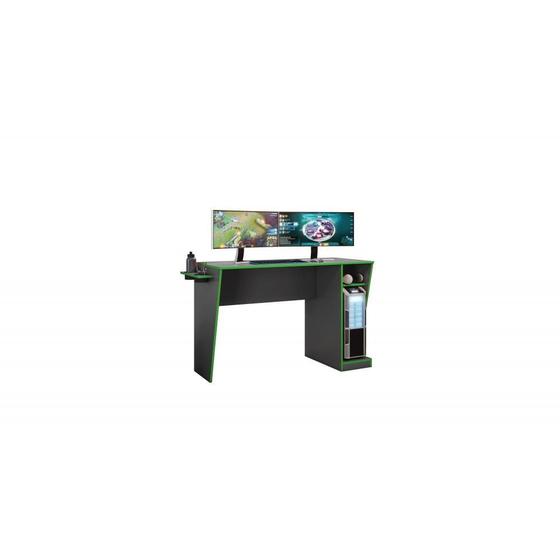 Mesa Gamer Cyber Candian JCM Grafite E Verde - JCM MOVEIS - Mesas para ...