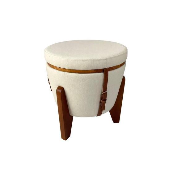 Mesa Lateral E Puff Baú Flex Linho Cru - Inove Moveis E Decoracao ...