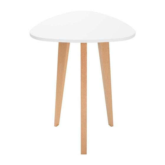 Mesa Lateral Triangular Munique Branca (63x62) - Falkk - Mesa de Canto ...