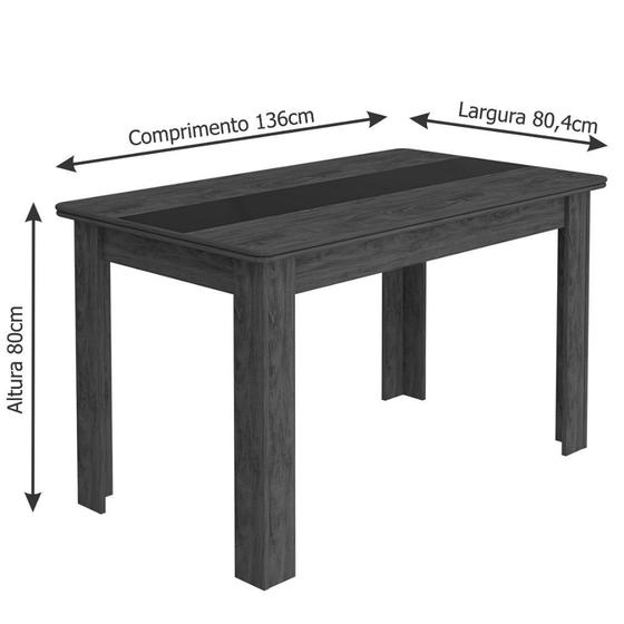 Mesa MDF com Tampo de Vidro Bárbara Cimol - Outros Móveis - Magazine Luiza