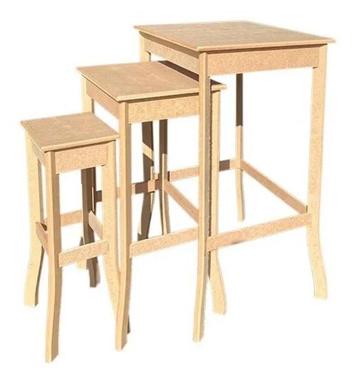 Mesa Mdf Festa Kit Trio P M G Provençal Mega Oferta - Ana Decor ...
