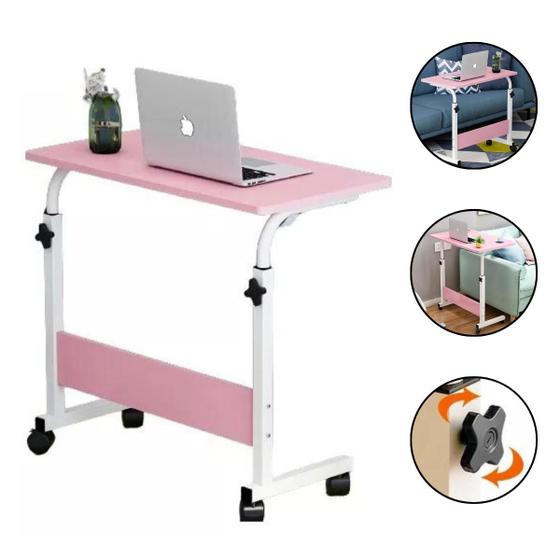 Mesa Mesinha Notebook Estudo Com Altura Regulavel e Rodinhas - Pluggei ...