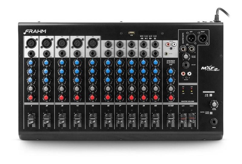 Mesa Mixer Mxf 12 Canais Frahm Entrada Microfone E Bluetooth - Mesa de ...