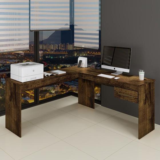 Mesa Office Munique com 1 Gaveta MDP Kaiki Móveis - Outros Móveis - Magazine Luiza