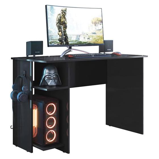 Mesa para Computador Gamer 3875 Preto Fosco - Qmovi - Mesas para ...