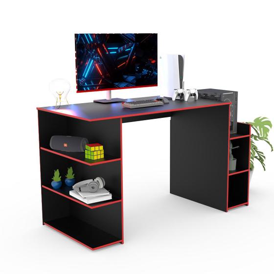 Mesa para Computador Gamer Escrivaninha Premium Varias Cores - Mobília ...