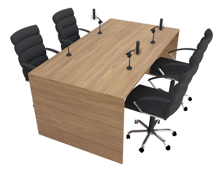 Mesa para Podcast 100x147cm Freijó Syncro - Premium 1.1 - Marcenaria ...