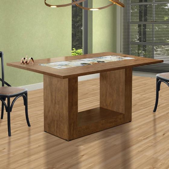 Mesa Para Sala De Jantar Canela Rústico Suiça Art Panta 160 X 90 com ...