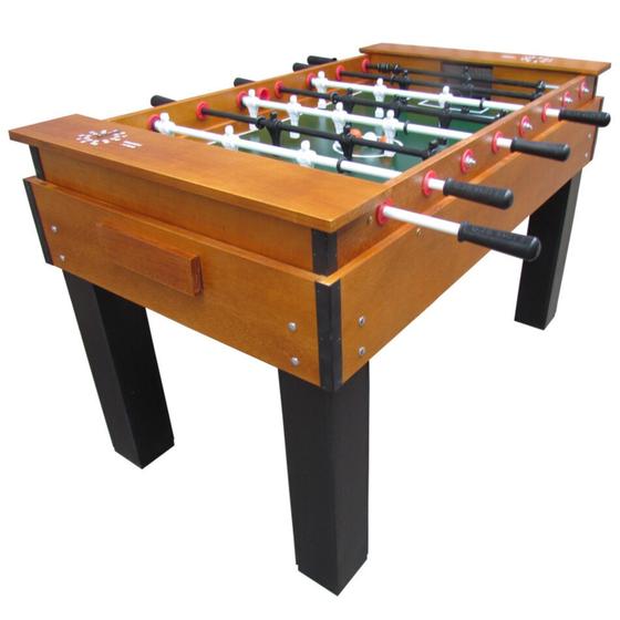 Mesa Pebolim Totó Madeira Maciça Embutido Alumínio Ímpar 337 - Ímpar ...