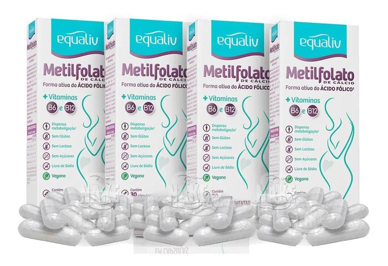 Metilfolato De Cálcio 120 Cápsulas Equaliv Follatus Forma Ativa Do