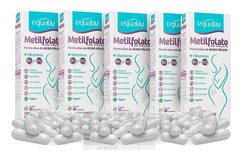 Metilfolato de Cálcio (150 cápsulas) - Equaliv Follatus Forma Ativa do ...